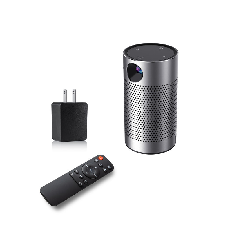 854*480 Mini Wifi Smart Pico Projector Metalic HD DLP Projector 4400maH ...